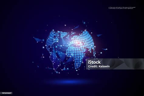 파란색 배경에 낮은 폴리라인 접지 네트워크 기술 글로벌 비즈니스 연결 지점 및 라인 웹사이트 와이어프레임에 대한 스톡 벡터 아트 및 기타 이미지 웹사이트 와이어프레임