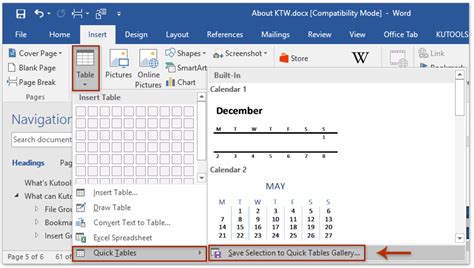 How To Savecreate Table Style From An Existing Table In Word