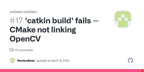 Catkin Build Fails CMake Not Linking OpenCV Issue Ov Slam Ov Slam GitHub