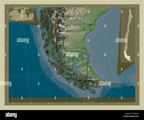 Magallanes Y Antartica Chilena Region Of Chile Elevation Map Colored