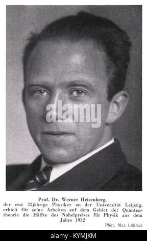 A Black And White Portrait Of Werner Heisenberg A German Physicist And