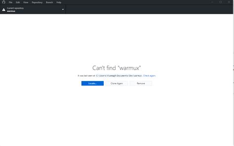github deskop doesn t find repo if diff of deleted files is too big