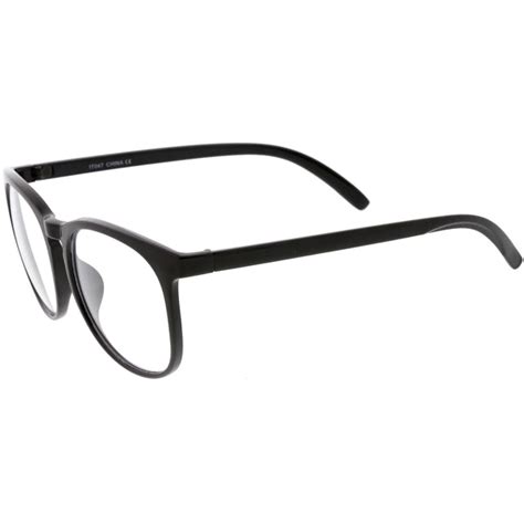 Classic Retro Dapper Round P3 Clear Lens Glasses Zerouv