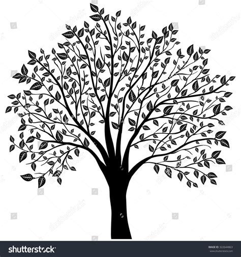 Tree Leaves Vector Stock Vector Royalty Free Shutterstock
