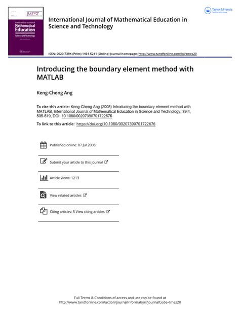 Introducing The Boundary Element Method Pdf