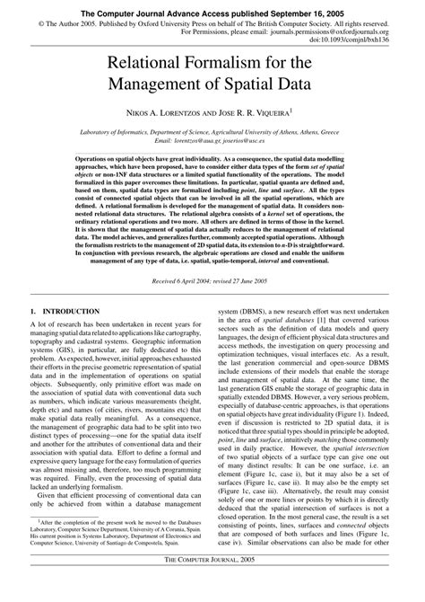 Pdf Relational Formalism For The Management Of Spatial Data