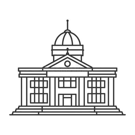 Classic Building Architectural Design Illustration Stock Vector