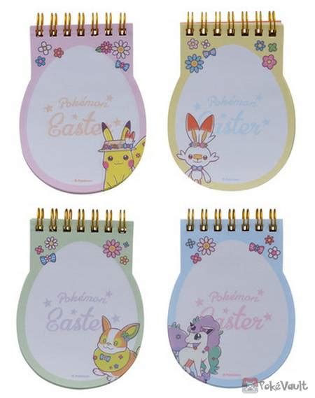 Pokemon Center 2020 Easter Yamper Scorbunny Memo Pad Set Of 4