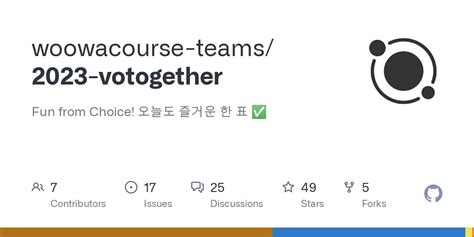 Github Woowacourse Teams2023 Votogether Fun From Choice 오늘도 즐거운 한 표