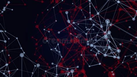 Red And Light Blue Connected Particles In Motion Stock Video Video Of Blue Particles 302475417