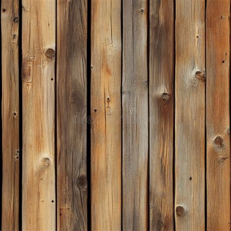 Rustic Wooden Plank Wall With Natural Texture And Warm Tones Stock