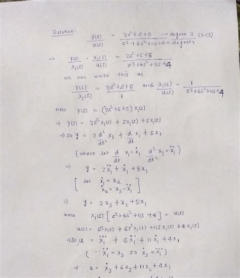 10 consider the following input output transfer function u s s3 6s