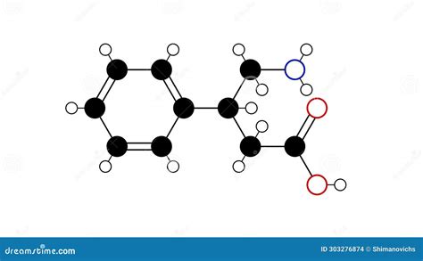 Phenibut Molecule Structural Chemical Formula Ball And Stick Model