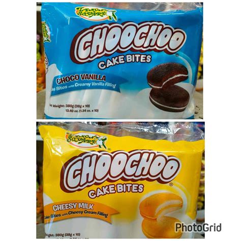 Lemon Square Choochoo Cake Bites Choco Vanilla Flavor Cake Bites