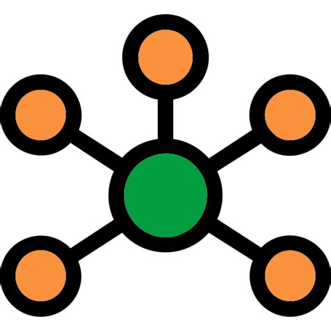 Mind Map Generic Outline Color Icon