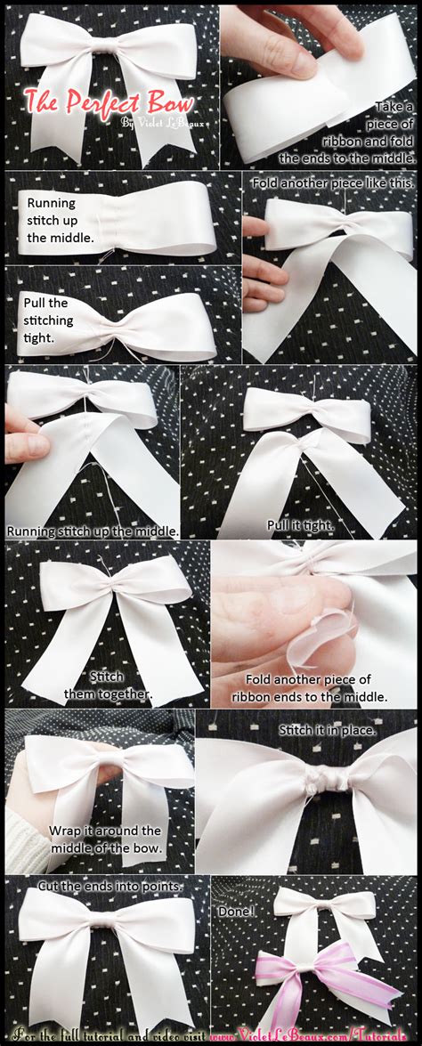 Perfect Ribbon Bow Tutorial By Violetlebeaux On Deviantart