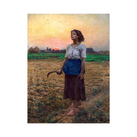 Jules Adolphe Breton The Song Of The Lark 1884 Art Print Canvas