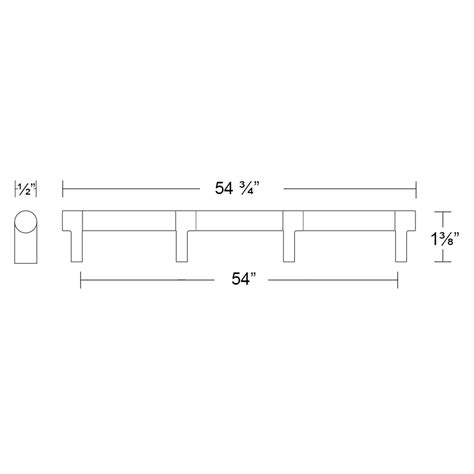 Select Collection 54 Centers Rectangular Stem In Oil Rubbed Bronze
