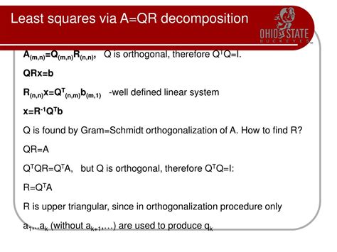 ppt linear least squares qr factorization powerpoint presentation free download id 3227176