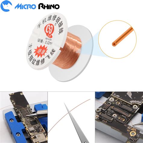 สายไฟจัมเปอร์ Pcb ทองแดง 001 มม 002 มม สําหรับซ่อมแซมเมนบอร์ด Iphone Pcb Shopee Thailand