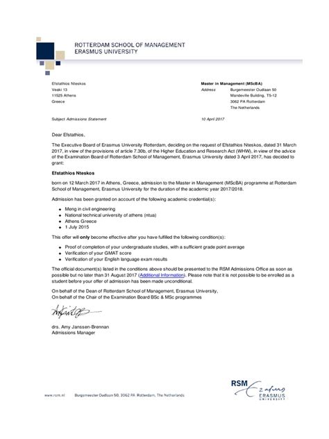 Conditional Offer Pdf