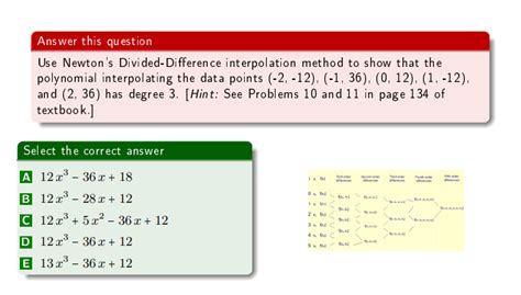 Solved Answer This Question Use Newtons Divided Difference