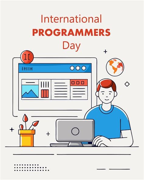 Premium Vector International Programmers Day Flyer Design Illustration