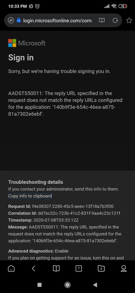 The Reply Specified Does Not Match Issue 94 Vmurin React Native Azure Auth GitHub