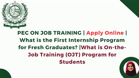 What Is On Job Training Ojt Program For Students