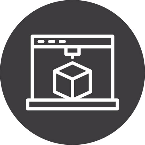 3d Printing Outline Circle Icon 39493854 Vector Art At Vecteezy