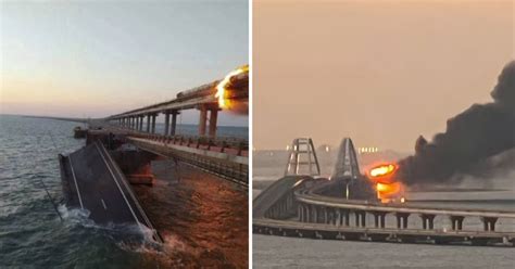 포착 눈앞에서 펑러 점령 크림대교 폭발순간 영상 공개