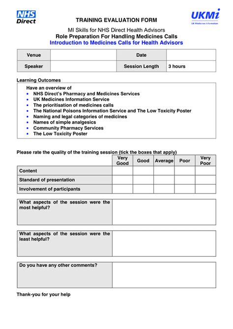 Course Evaluation Sample In Word And Pdf Formats