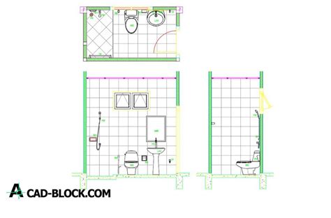 Sanitary Bathroom Plan And Section Detail 2d View Layout File In Dwg Images And Photos Finder
