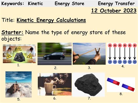 Gcse Physics Kinetic Energy Calculations Teaching Resources