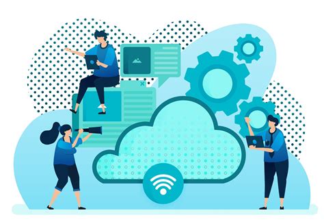 Vector Illustration For Cloud Provider For Network Internet Connection