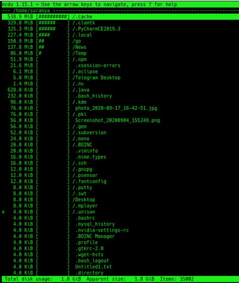 Using Ncdu To Check Disk Space Usage In Linux Suramyas Blog