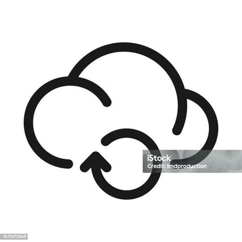 Cloud Sync Or Cloud Refresh Icon Refresh Cloud Arrow Vector