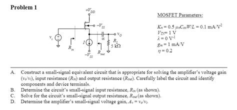 Solved Construct A Small Signal Equivalent Circuit That Is