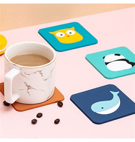 실리콘 컵받침 티코스터 커피잔 받침 티몬