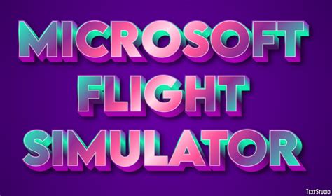Microsoft Flight Simulator Text Effect And Logo Design Videogame