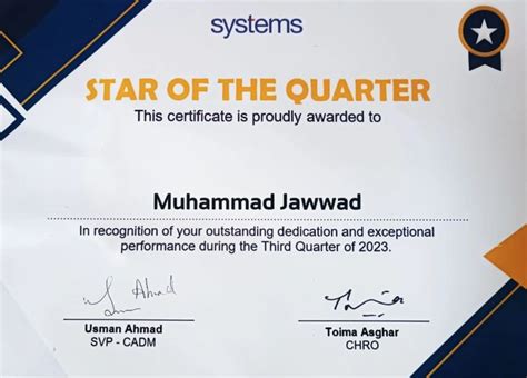 Systemslimited Performanceaward Teamwork Thankful Achievement