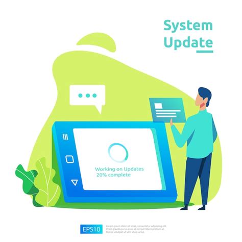 Premium Vector Update Progress Concept Of Operation System Data Synchronize Process And