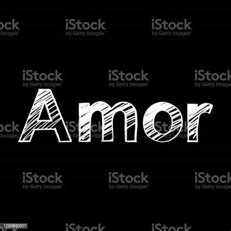 아모르 브러쉬 페인트 는 검은 배경에 손으로 그린 글자를 그린 인사말 카드 오버레이 포스터에 대한 스페인어 디자인 템플릿에 사랑 그래피티에 대한 스톡 벡터 아트 및 기타