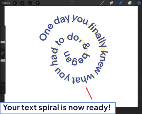 how to make text spiral in procreate brush galaxy