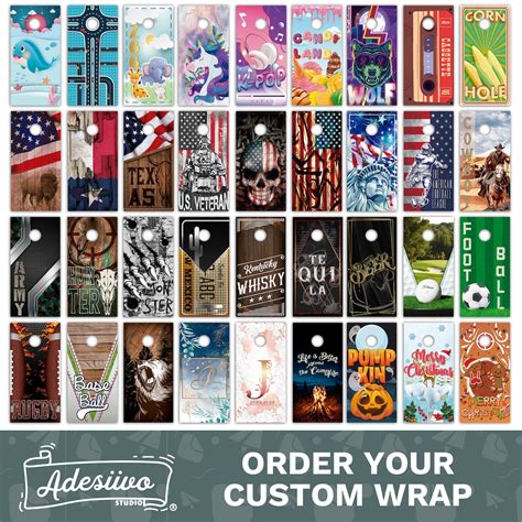 Custom Cornhole Boards Wrap Decal Sticker 3d Texture Single Laminated