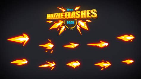 artstation sprite muzzle flashes game assets