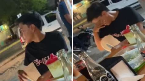 VIDEO Reacción de un joven se hace viral por ver a su ex con su nueva pareja