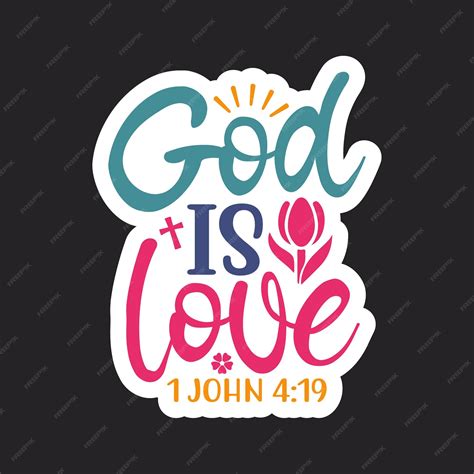 Premium Vector Inspirational Bible Verse Sticker Design Faith Verses