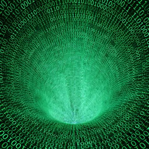 Abstract Binary Code 3D Vector Line Background Stock Vector