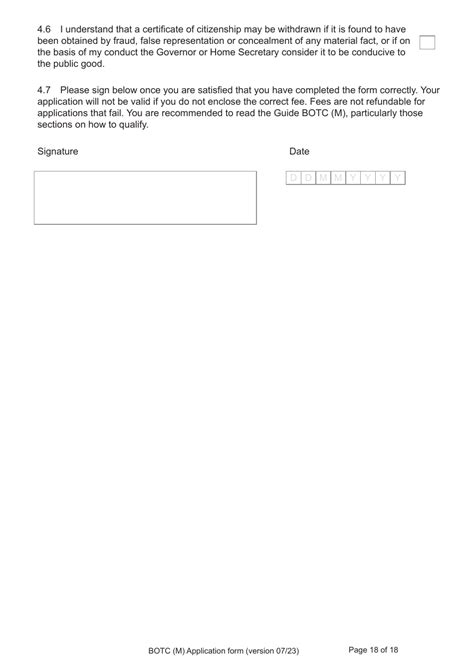 Form Botc M Download Printable Pdf Or Fill Online Application To Become A British Overseas
